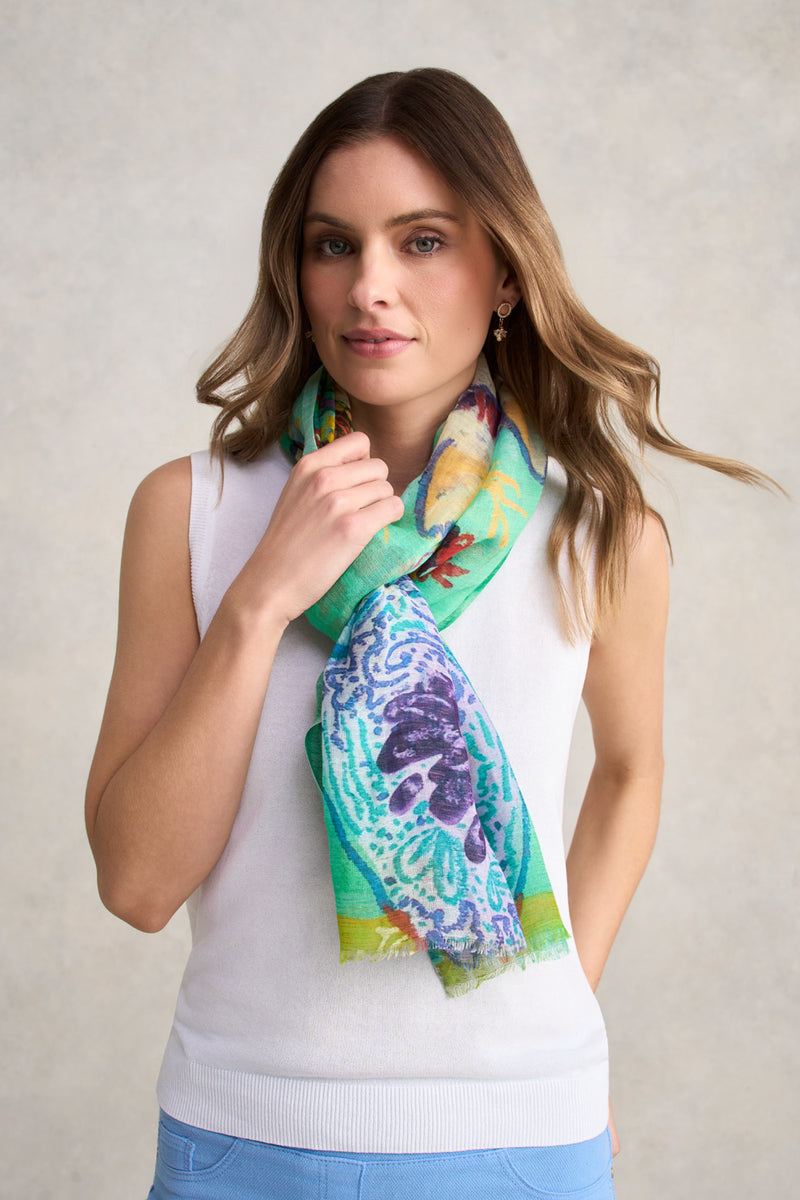 Still Life Scarf – Multicolour – Blue Illusion
