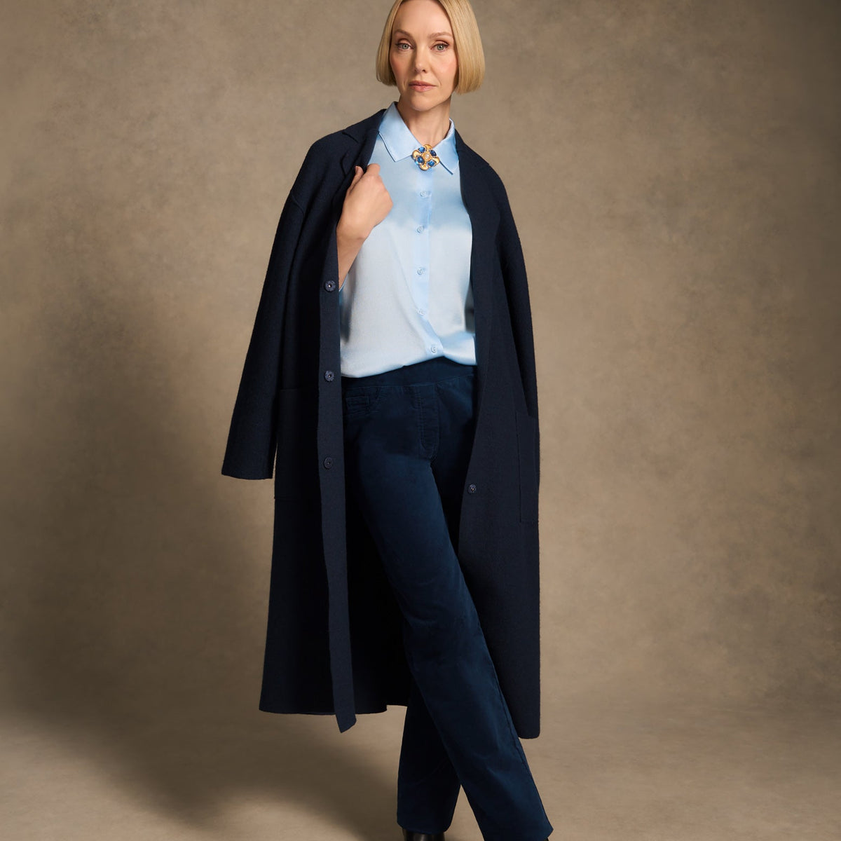 Stretch Silk Shirt - Arctic Blue – Blue Illusion
