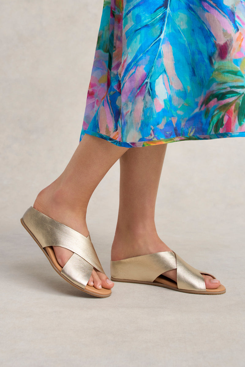 Maya Sandal - Gold – Blue Illusion