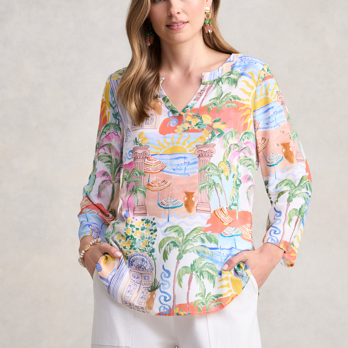 Swing Hem Tunic - Resort Print – Blue Illusion