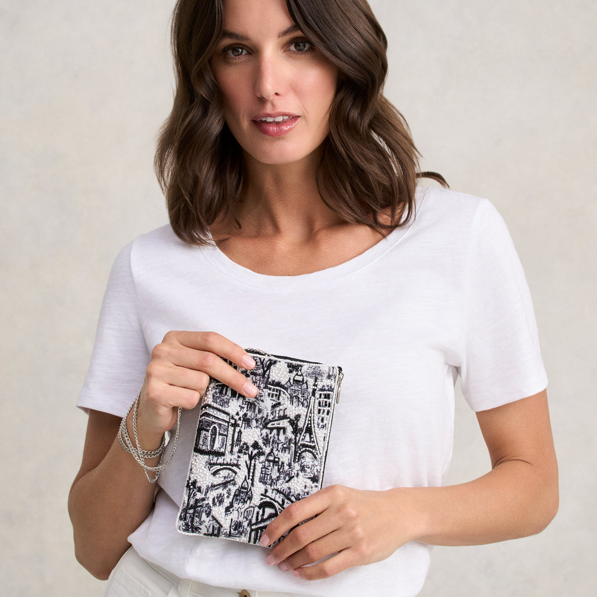 Paris Print Cos Bag - Black – Blue Illusion