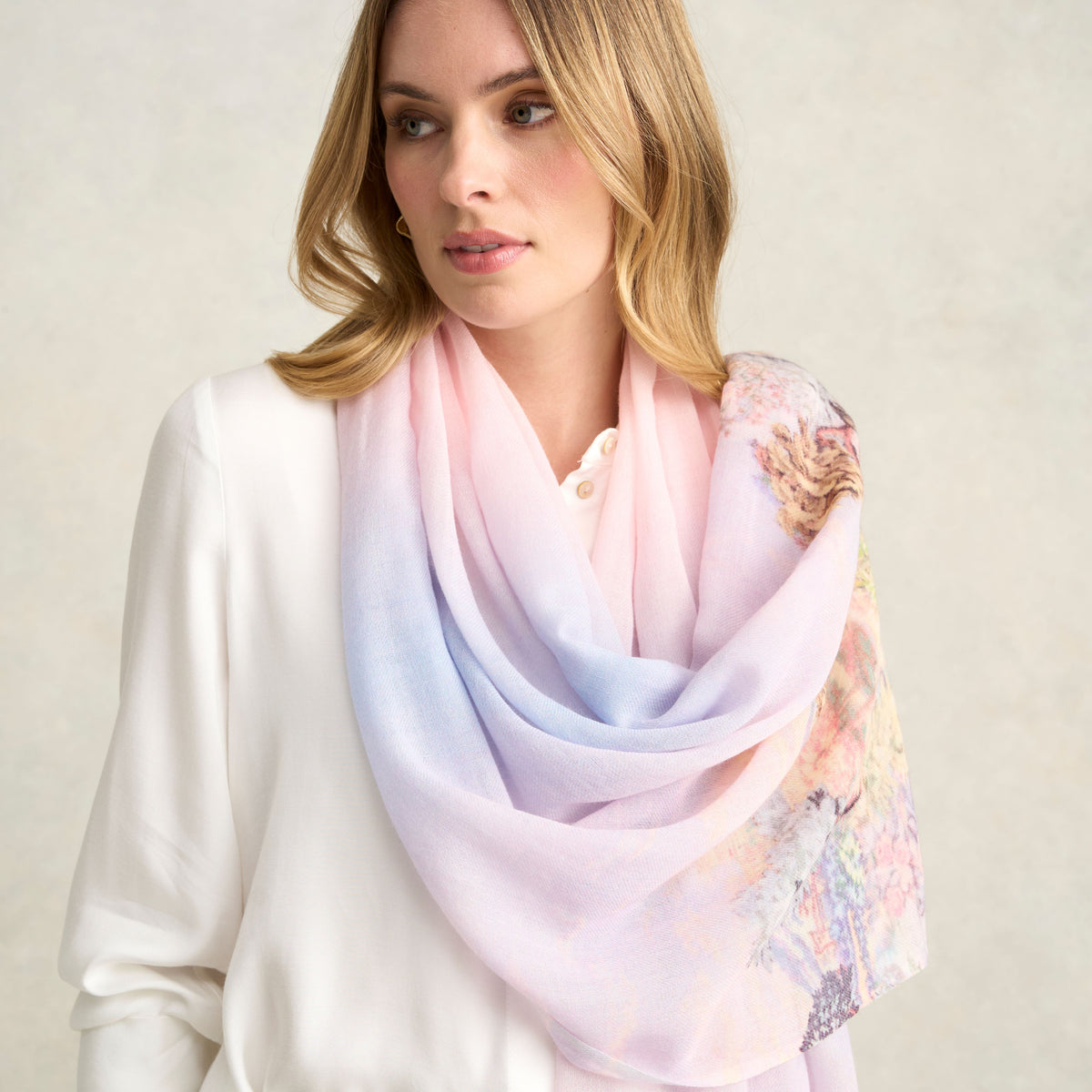 Scenic Sunrise Print Scarf - Multi – Blue Illusion