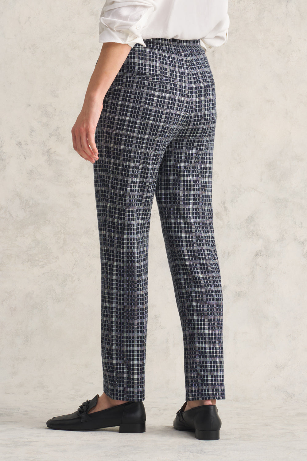 Ponte Check Pant - Ink Check – Blue Illusion