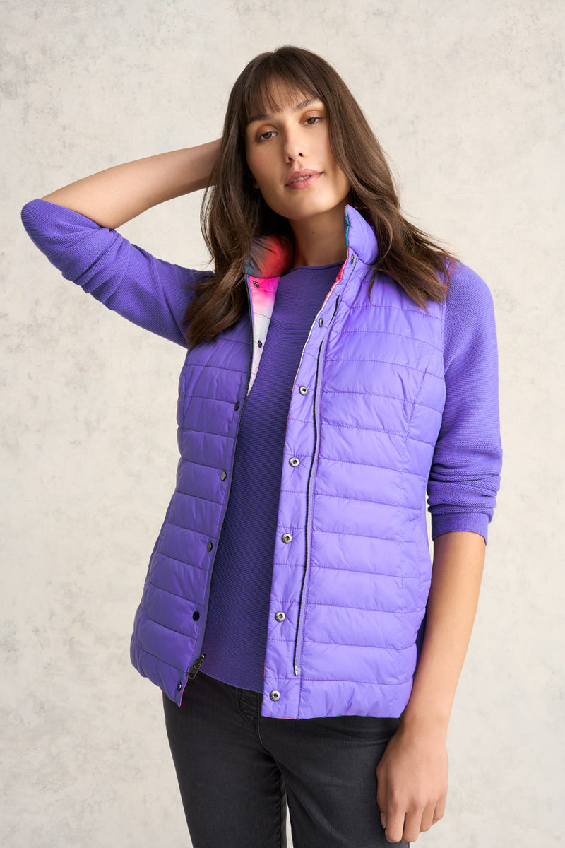 Reversible Puffer Vest - Aurora Print – Blue Illusion