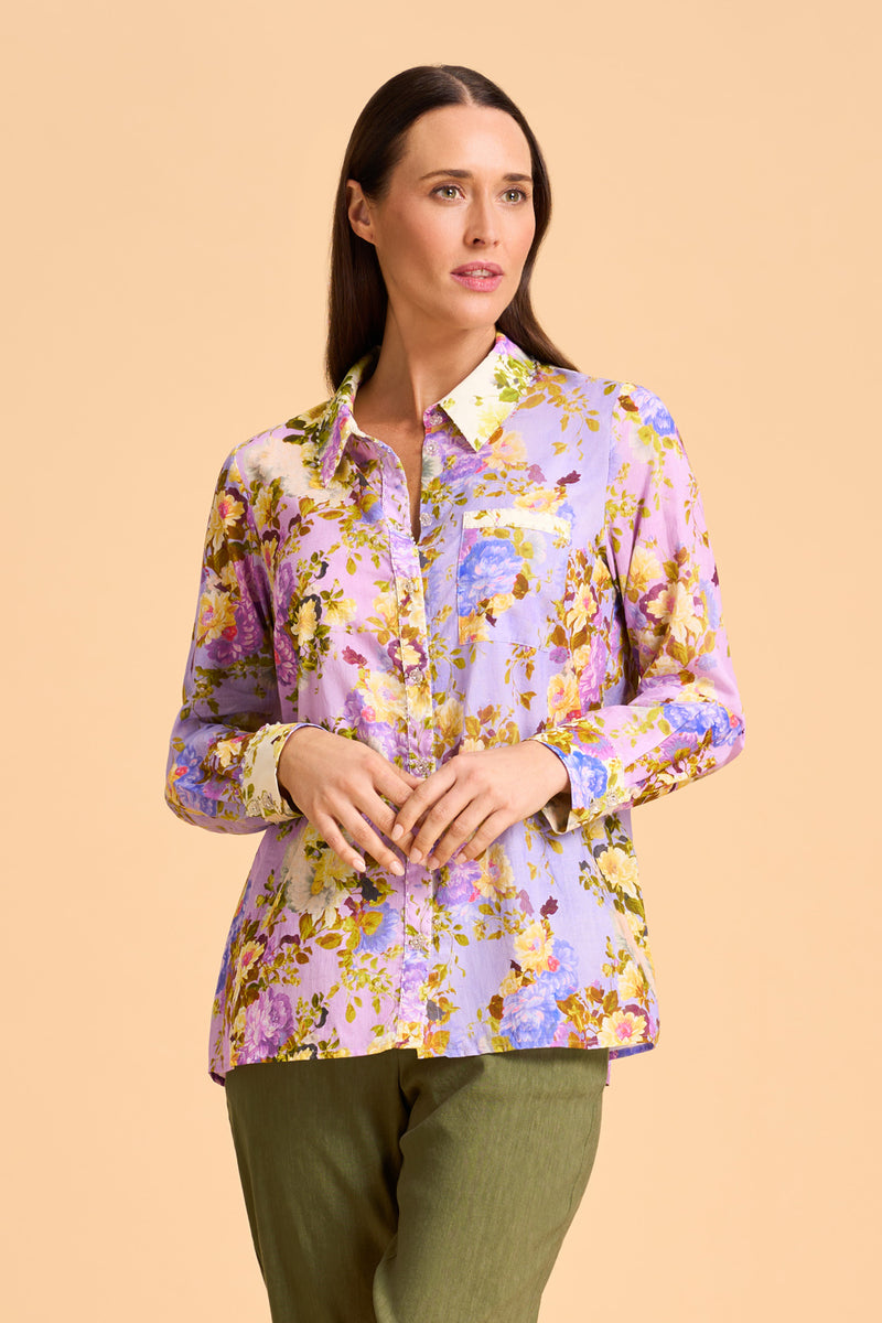 Shop Now for Beaded Mixed Print Shirt in Australia – Blue Illusion