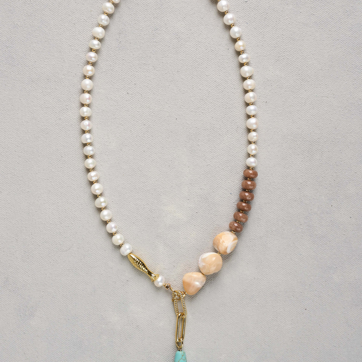 Stone Pendant Necklace - Multicolour – Blue Illusion