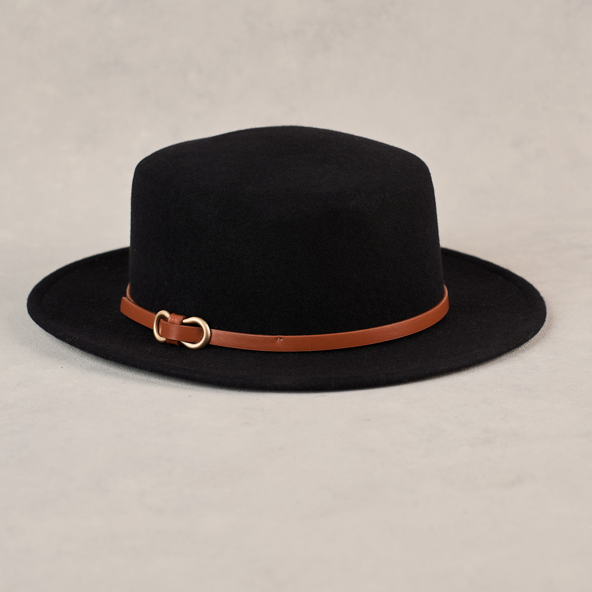 Wool Felt Boater Hat - Black – Blue Illusion