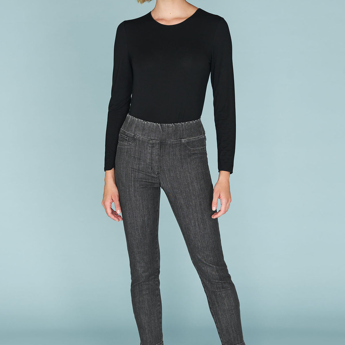 Bengajean® 7/8th Skinny Leg - Deep Grey - Blue Illusion