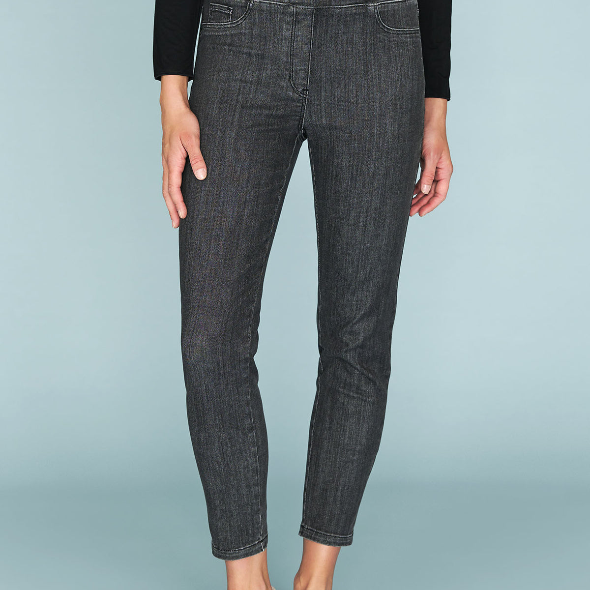 Bengajean® 7/8th Skinny Leg - Deep Grey - Blue Illusion