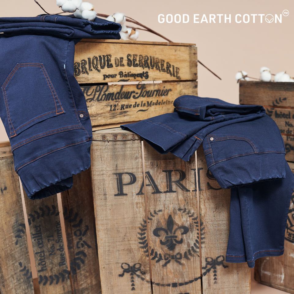 Bengajean® Good Earth Cotton® Straight Leg - Clean Denim – Blue Illusion
