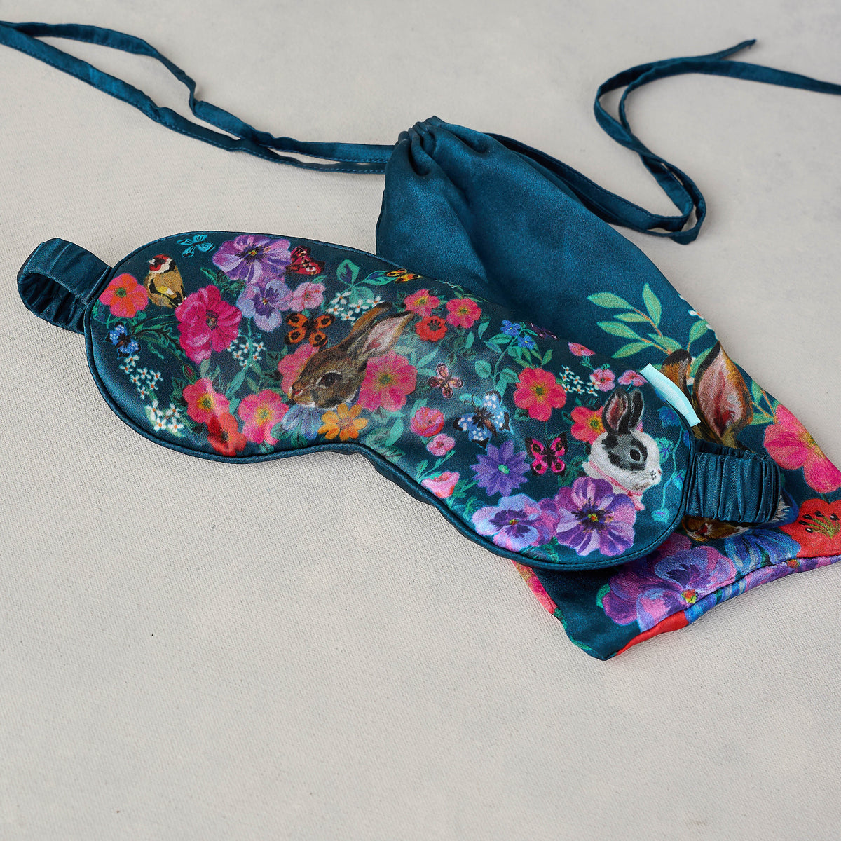 Nathalie Lété Silk Eyemask – Blue Illusion