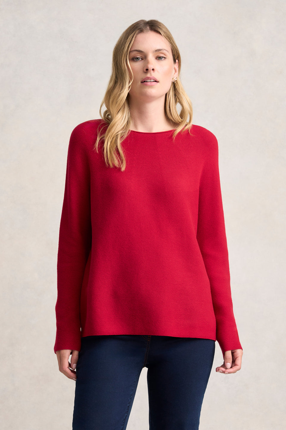 Purl Cotton Jumper - Rouge – Blue Illusion
