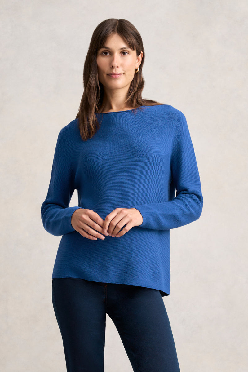 Purl Cotton Jumper - Klein Blue – Blue Illusion