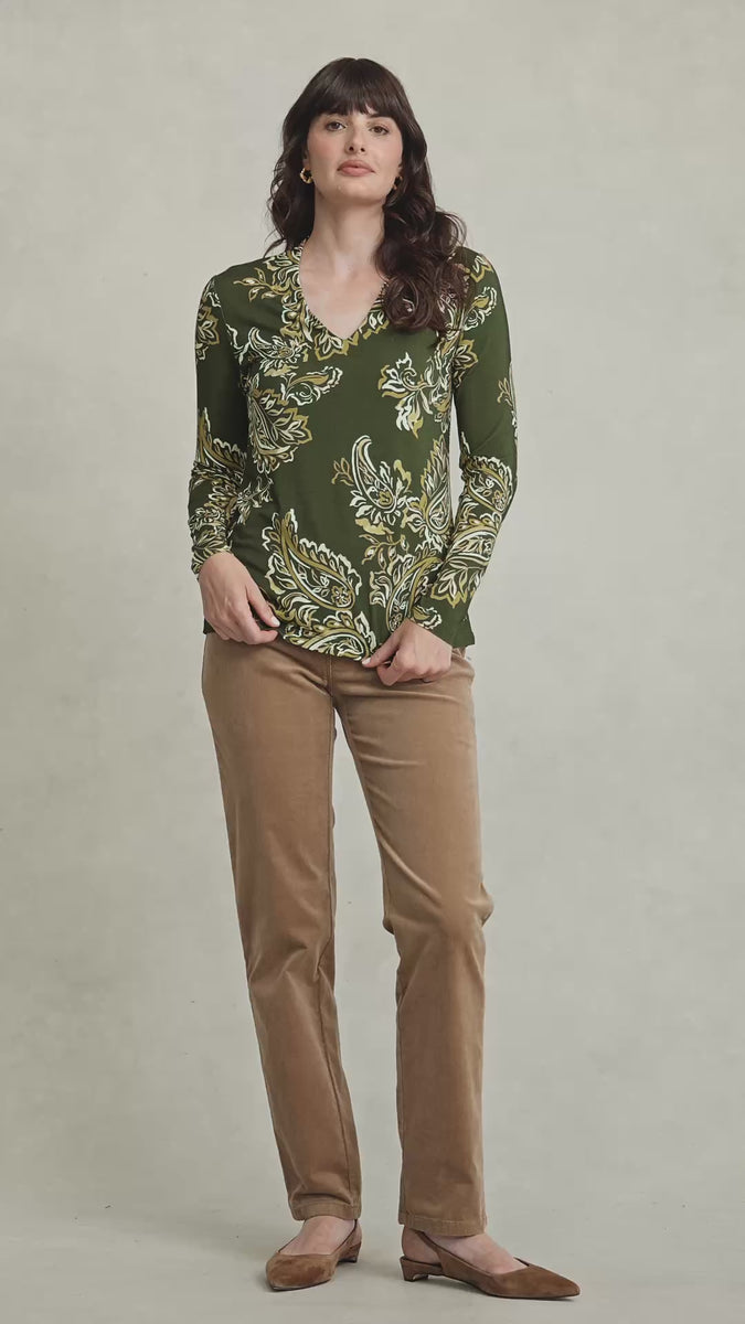Printed Swing Top - Paisley Print – Blue Illusion