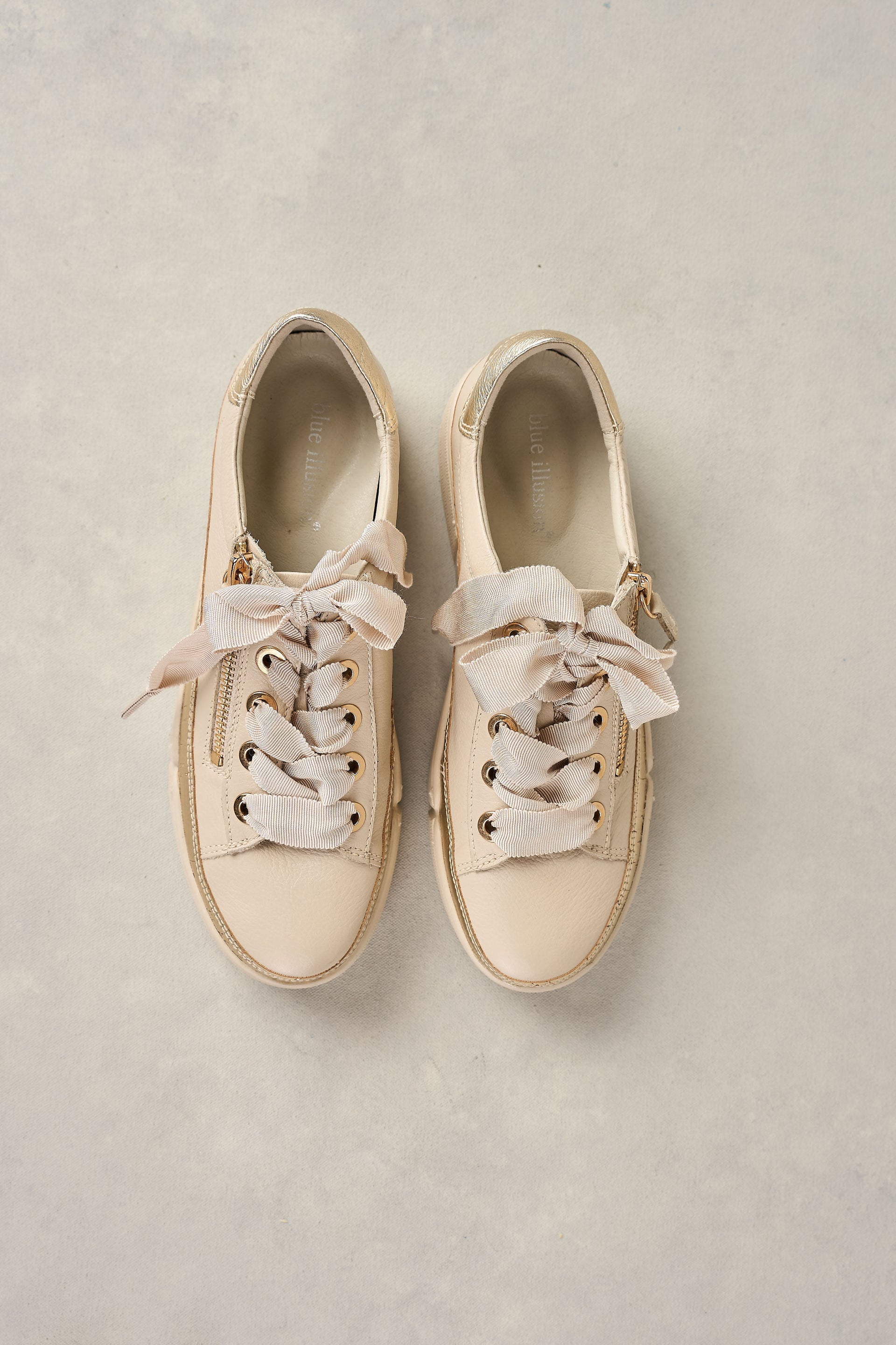 Talina Leather Sneaker - Almond – Blue Illusion